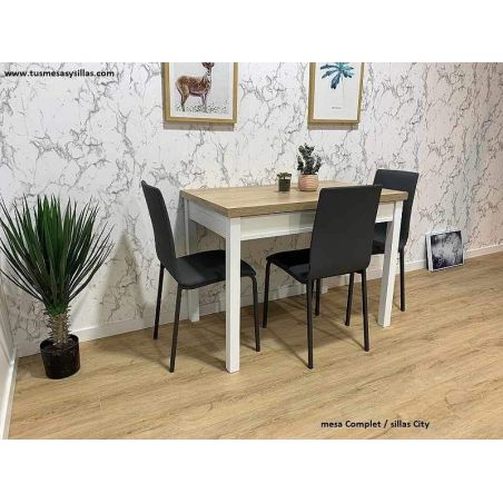 Mesa extensible cocina con cajón moderna y barata