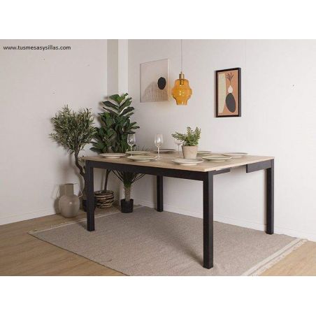 mesa libro estrecha para comedor extensible en madera, roble haya o blanco