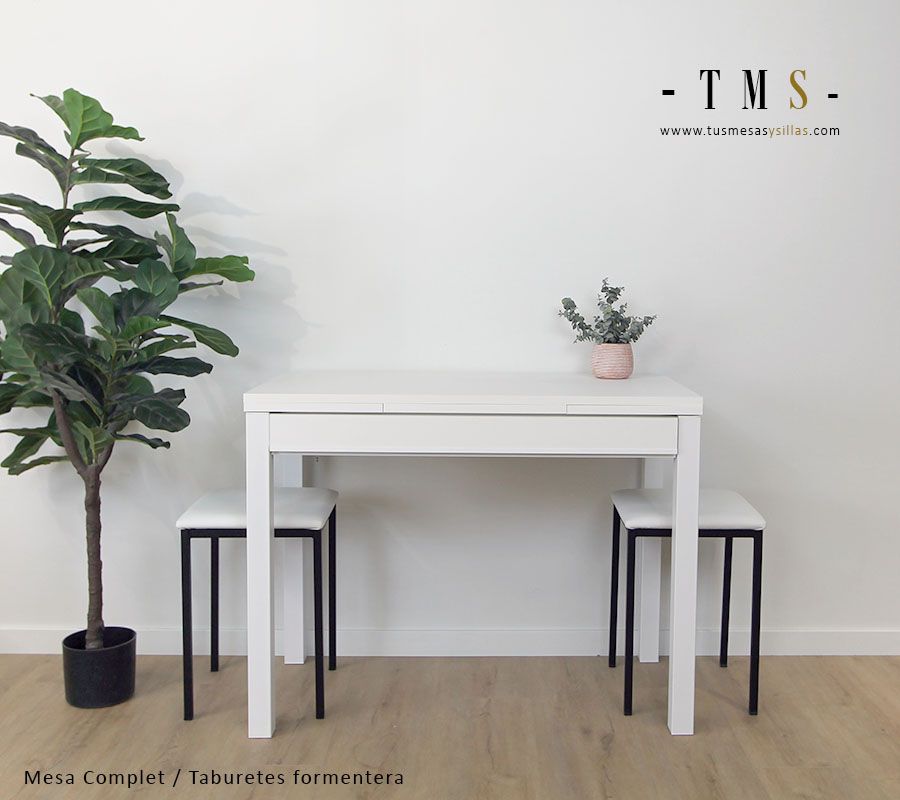 Mesa extensible cocina con cajón moderna y barata