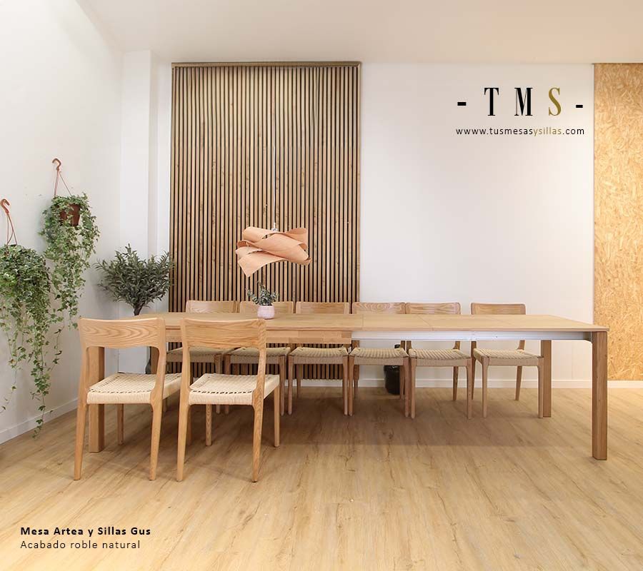 Mesa extensible de comedor o cocina en madera incluso hasta 3 metros
