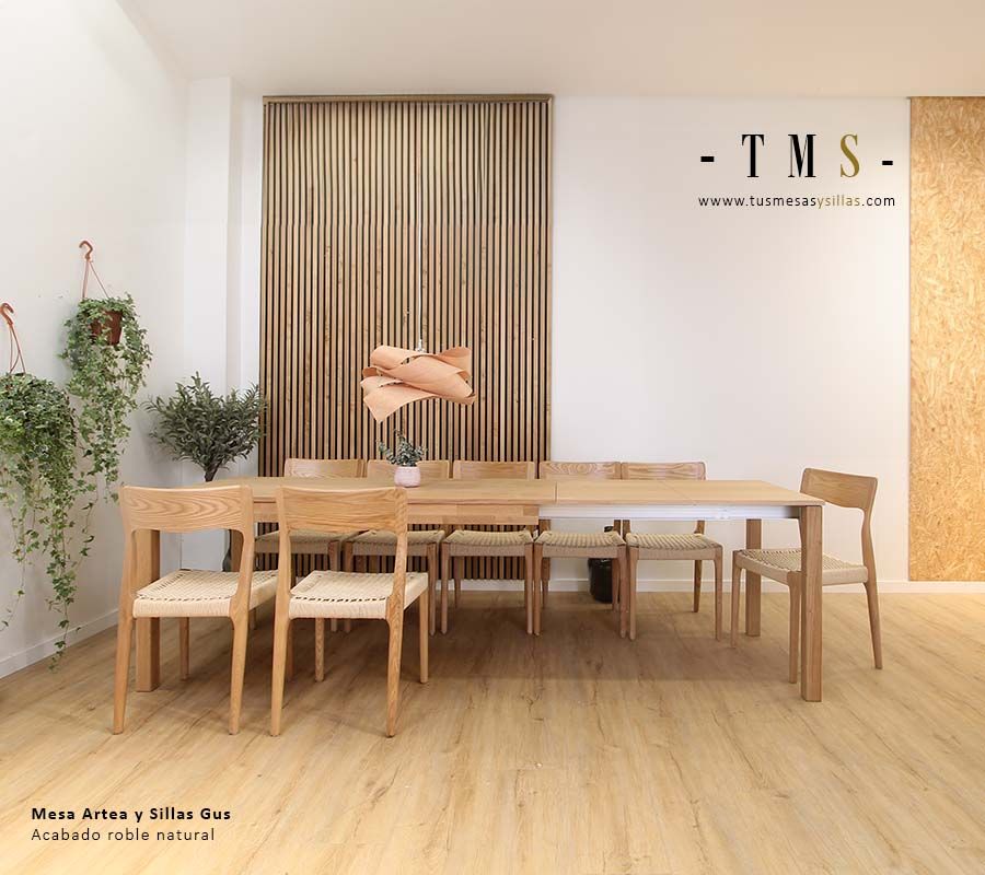 Mesa extensible de comedor o cocina en madera incluso hasta 3 metros