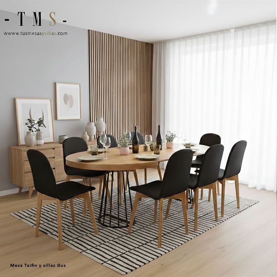 Tables rondes avec pied central en métal et extensibles jusqu'à 3 mètres